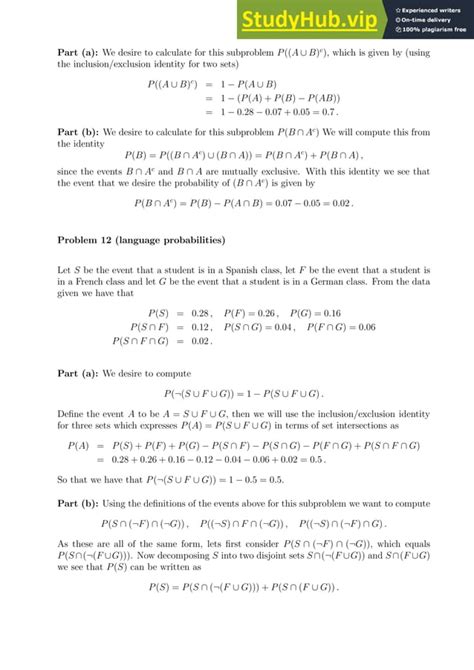 A Solution Manual For A First Course In Probability PDF