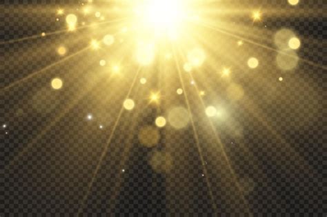 특수 렌즈 플래시 조명 효과 플래시는 광선과 탐조등을 깜박입니다 Illust화이트 빛나는 프리미엄 벡터