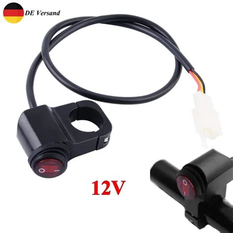 UNIVERSAL 12V MOTORRAD Roller Lenker Scheinwerfer Ein Aus Schalter