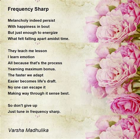 Frequency Sharp By Varsha M Frequency Sharp Poem