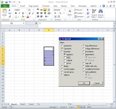 Excel Vba That Selects Only Numbers Or Only Text Stack Overflow