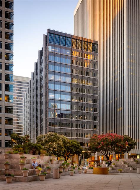 Mid Century Midrise Building In San Francisco With Stainless Steel
