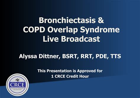 Bronchiectasis And Copd Overlap Syndrome Live Broadcast Respiratory Associates