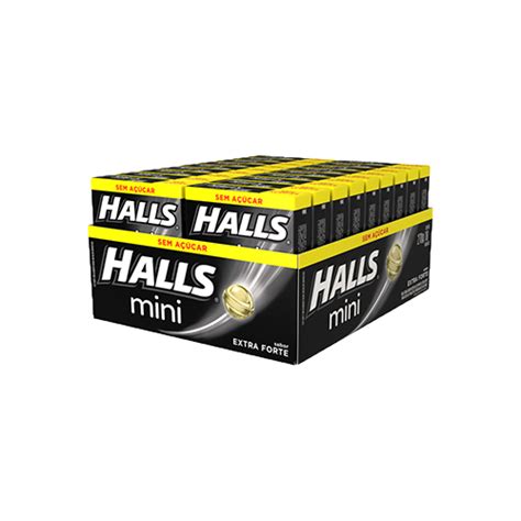 Doces Halls Mini Extra Forte Sem Açúcar 18un Halls Mini Extra Forte Sem ...