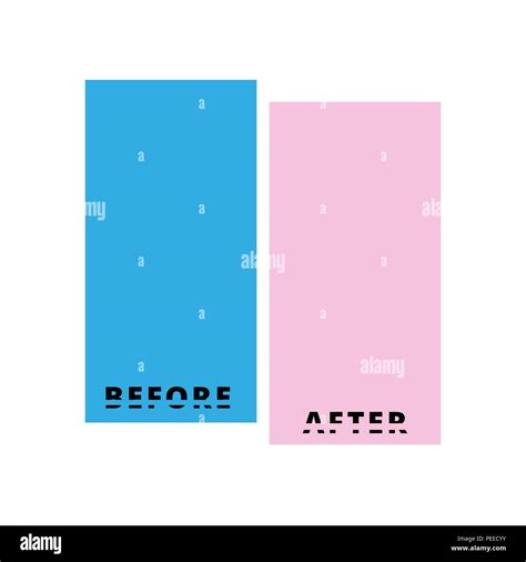 Before And After Template Background Vector Illustration Stock Vector