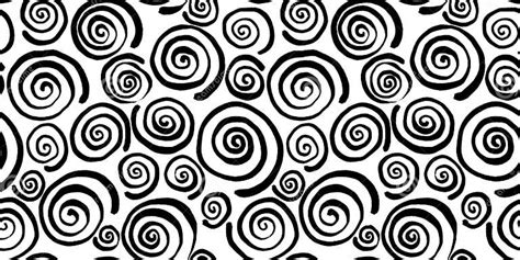 Seamless Pinwheel Squiggly Spiral Pattern Made Of Wonky Hand Drawn