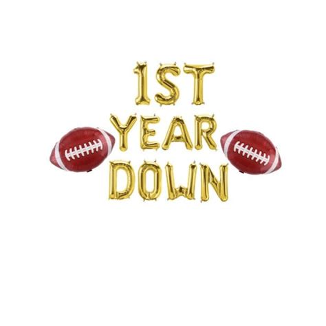 First Year Down Football Birthday Etsy