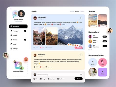 Social Network Mobile App By Nikitin On Dribbble