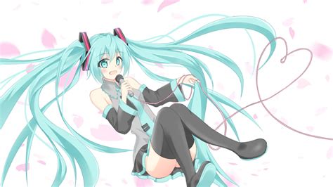 Piaproピアプロイラスト「桜の中で歌うミク」