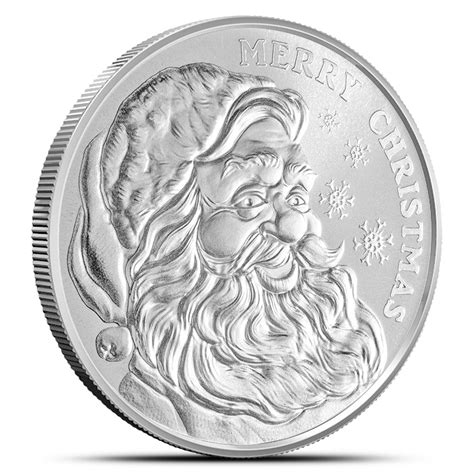 2023 1 Oz Silver Gsm Merry Christmas Santa Rounds New ™
