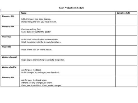 Task 9 Scheduale Ppt