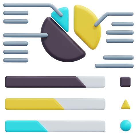 Statistics 3d Render Icon Illustration 11578340 Png