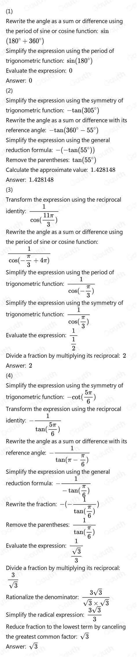 Solved Learning Tasks Activity 1 Use The Reference Angle And Appropriate Sign To Find The Exact