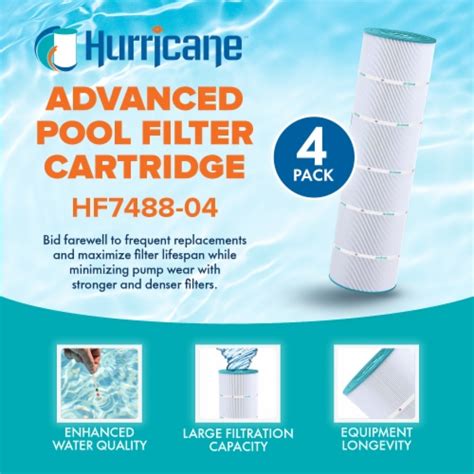 Hurricane Spa Filter Cartridge For Pleatco Pa106 And Unicel C 7488 4