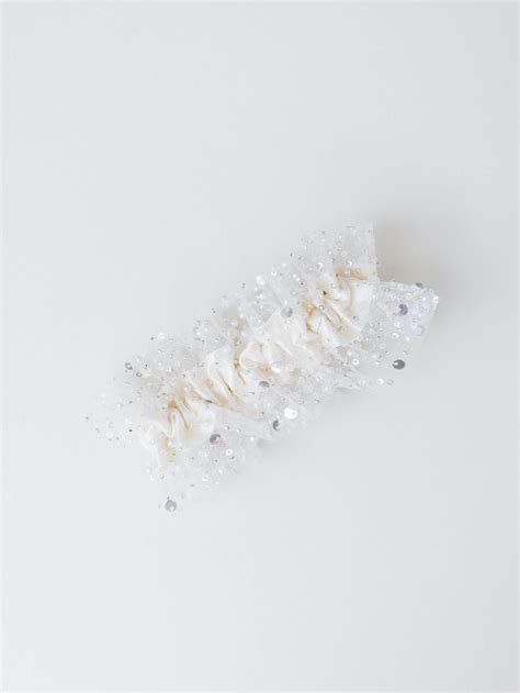Sparkle And Pearl Luxury Wedding Garter Set W Gold Personalization