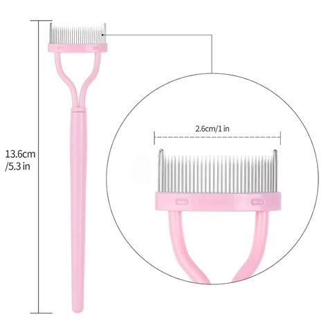 1pc Eyelash Comb Separator With Cover Curved Design For Separating