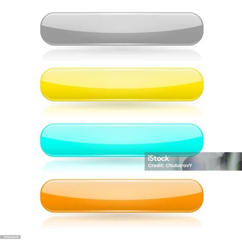 Tombol Berwarna Ikon Menu Kaca 3d Ilustrasi Stok Unduh Gambar