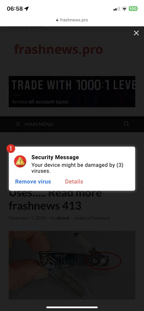 Iphone Infected By Virus Pop Up Message Apple Community