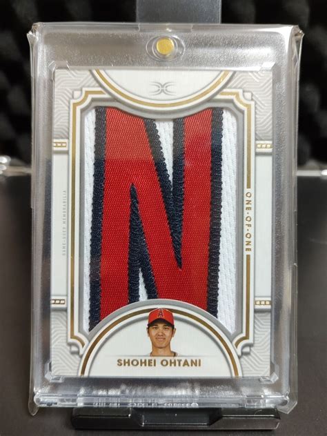 目立った傷や汚れなしtopps 2022 definitive 大谷翔平 レター パッチ カード 1 1 1of1 1枚限定 エンゼルス