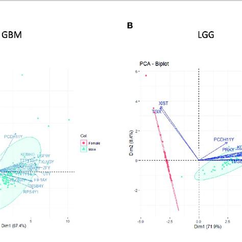 Principal Component Analysis Pca Of Sex Linked Genes In