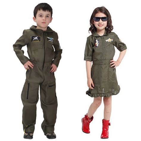 Kids-Flight-Pilot-Costume-Boys-Air-Force-Girls-Costumes-Cosplay-Uniform ...