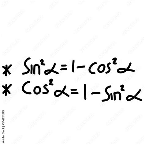 Simple Math Formulas Written In Handwritten Style Stock Vector Adobe