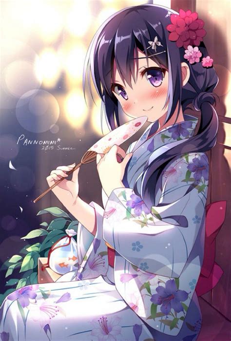 Anime Girls In Yukata Animoe