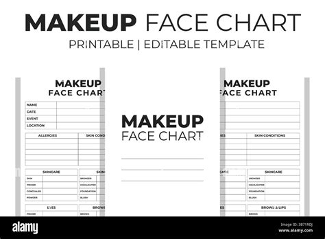Printable Face Chart Stock Vector Images Alamy
