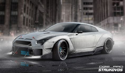 Fond d écran Nissan GT R Dmitry Strukov voiture véhicule 1920x1124