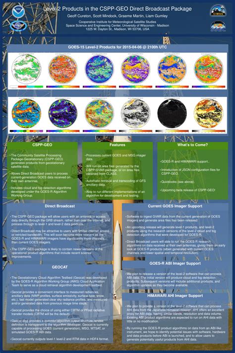 Pdf Level 2 Products In The Cspp Geo Direct Broadcast Package