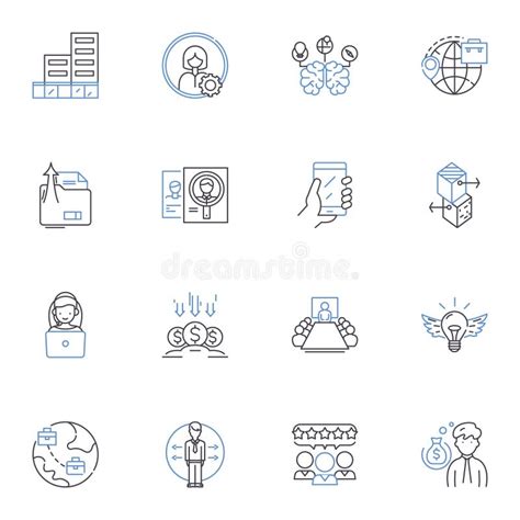 Market Validation Line Icons Collection Research Testing Analysis