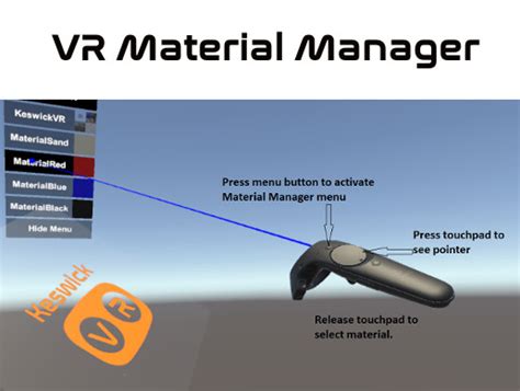 Vr Material Manager Gui 도구 Unity Asset Store Vr Material Manager Gui 도구 Unity Asset Store