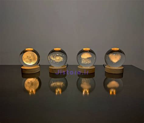 چراغ خواب مدل گوی شیشه ای طرح قلب جی استور 12 تیر 1404