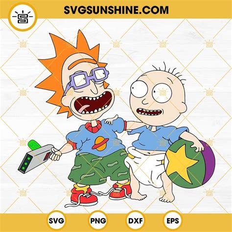 Rick And Morty Rugrats Svg Chuckie Finster Svg Tommy Pickles Svg