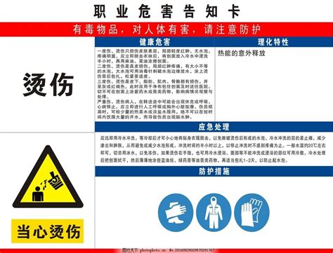 烫伤危害告知卡图片 其他 其他 图行天下素材网