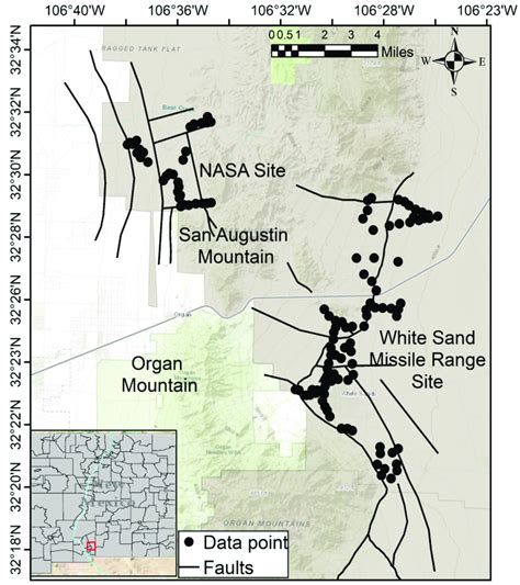 Data This Figure Shows The Data Locations And Quaternary Faults In The