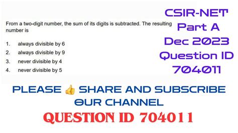 Csir Net Mathematics December 2023 Paper Solution Question Id 704011