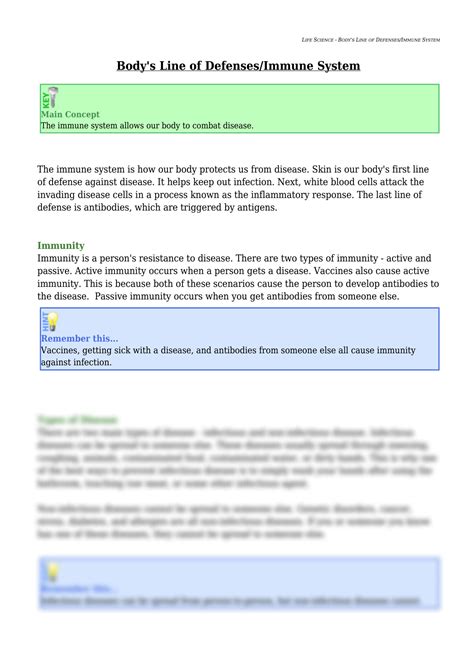 Solution Life Science Bodys Line Of Defenses Immune System Studypool