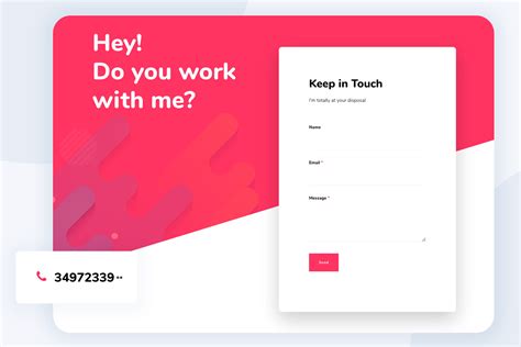 Contact Form Design On Behance