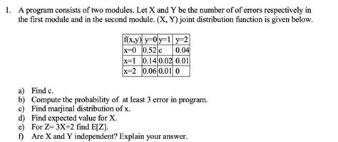Answered A Program Consists Of Two Modules Let Bartleby