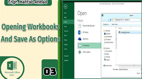 Opening Workbook And Save As Option In Microsoft Excel How To Save As