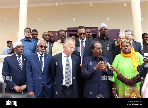Somali President Hassan Sheikh Mohamud Alongside Michael Keating The