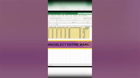find minimum value in excel shortvideo shorts youtubeshorts excel excel365 office