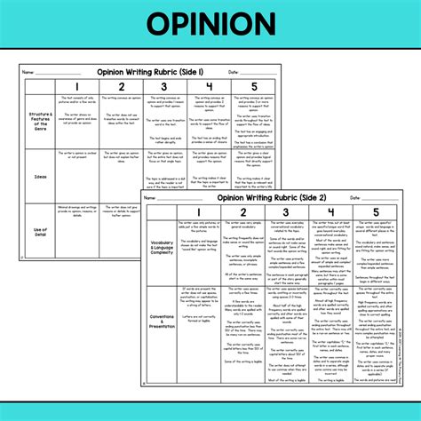 First Grade Writing Rubrics Narrative Informational And Opinion Ge