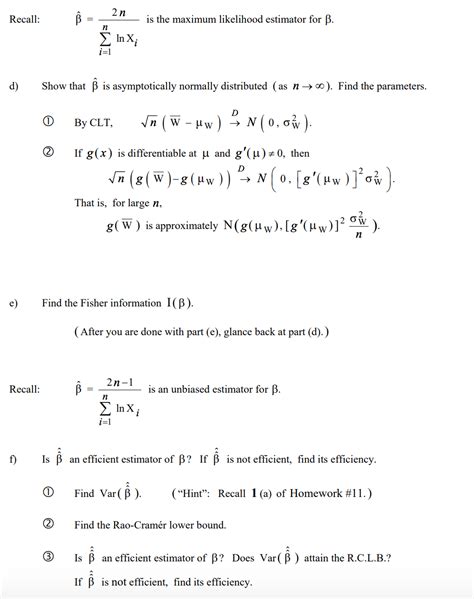 Solved 1 Let ß 0 And Let X1 X2 Xn Be A Random