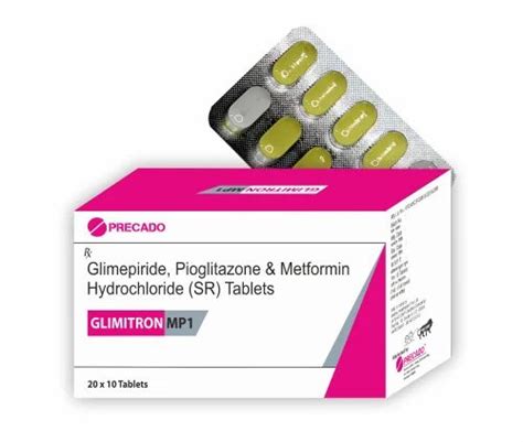 Glimepiride Pioglitazone And Metformin Hydrochloride Sr Tablets At Rs 95 Stripe In Mumbai