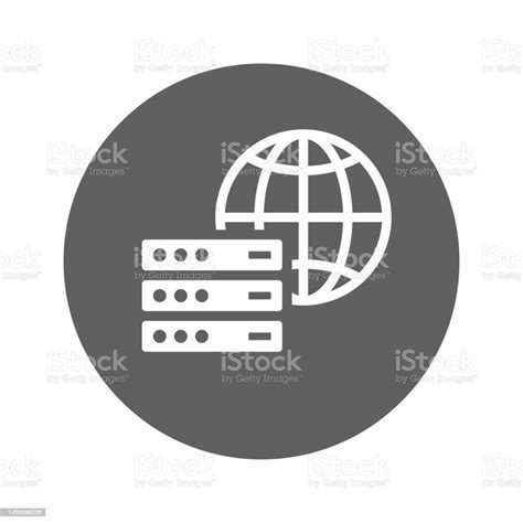 server database hosting icon stock illustration download image now