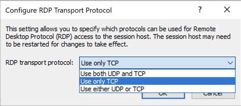Kb Parallels How To Manage The Transport Protocol To Be Used For Ras Rdsh Vdi Guest Vm Or