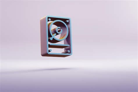 Premium Photo Beautiful Illustration Blue Hard Disk Driver Symbol