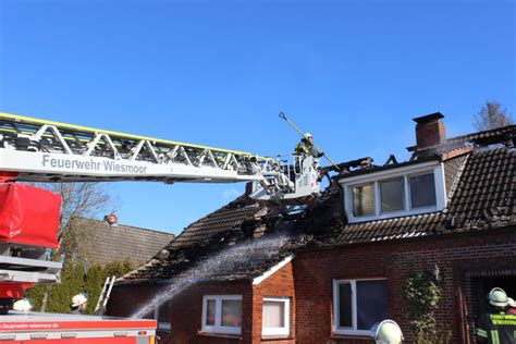Wohngebäudebrand Freiwillige Feuerwehr Wiesmoor
